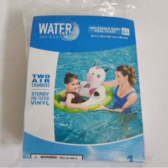 Swim | Sun Fun Swim Baby Float Cow 32 X 22 Ages 1 Swimming Pool Water ...